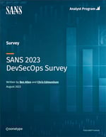SANS 2023 DevSecOps Survey Report