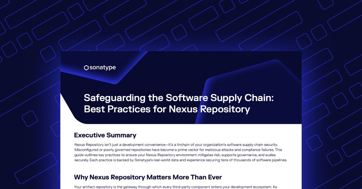 Best Practices for Nexus Repository | Sonatype Whitepaper