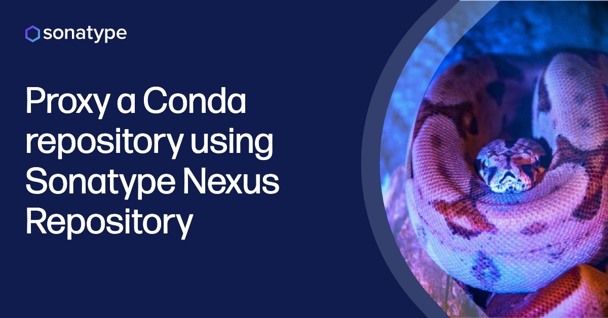 Proxy a Conda Repository Using Sonatype Nexus Repository